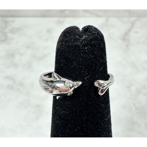 Estate | Jewelry | Sterling Silver Open Front Dolphin Toe Ring The Cute ...